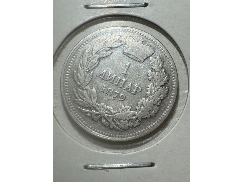 1 dinar 1879 VF- srebro