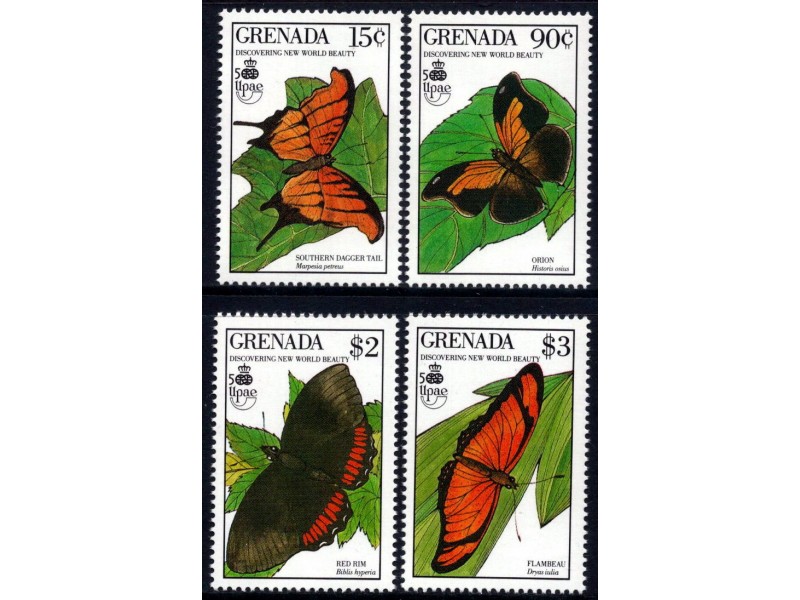 Grenada 1990. Fauna, Leptiri