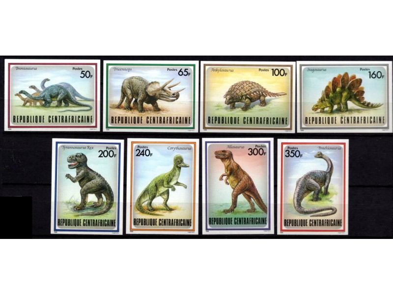 Republique Centafricaine 1988. Fauna, Dinosaurusi