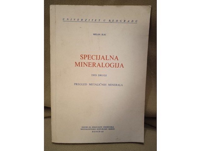 SPECIJALNA MINERALOGIJA 2 - MILAN ILIĆ