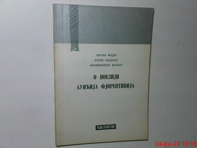 O POEZIJI LUIDJIJA FJORENTINIJA - GRUPA AUTORA