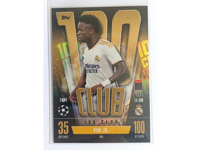 2023/24 Match Attax UEFA CL Vini Jr 100 Club