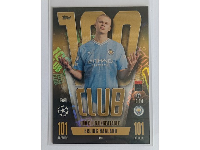 2023/24 Match Attax UEFA CL Erling Haaland 100 Club