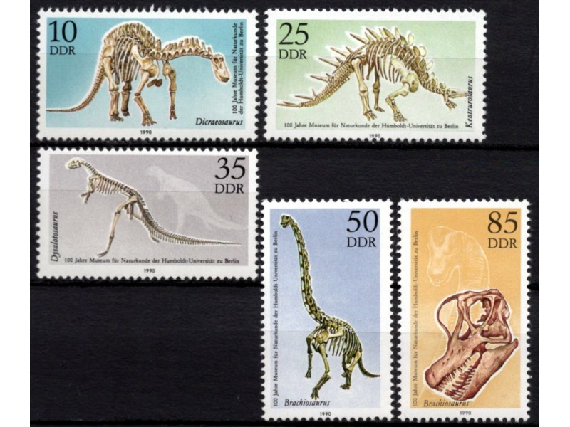 Nemačka DDR 1990. Fauna, Dinosaurusi