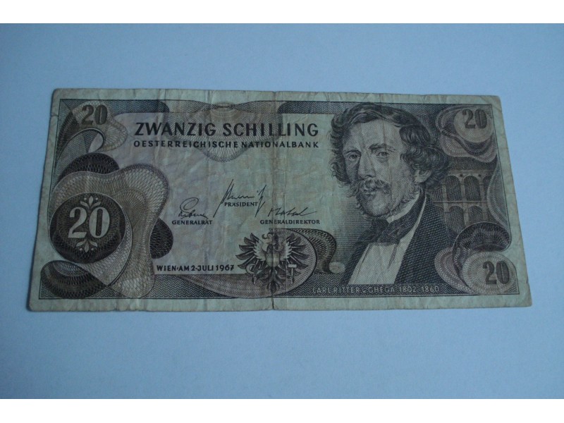 AUSTRIJA - 20 ŠILINGA - 1967