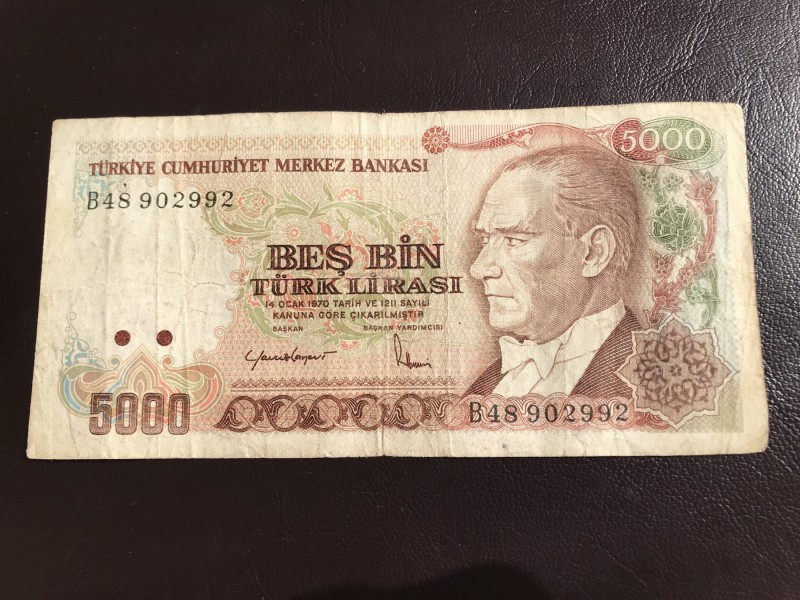 TURSKA 5000 LIRA.