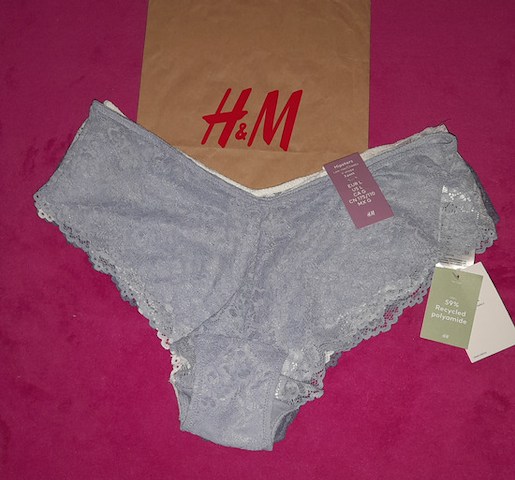 H&M 3kom brazilki cipka vel L NOVO!