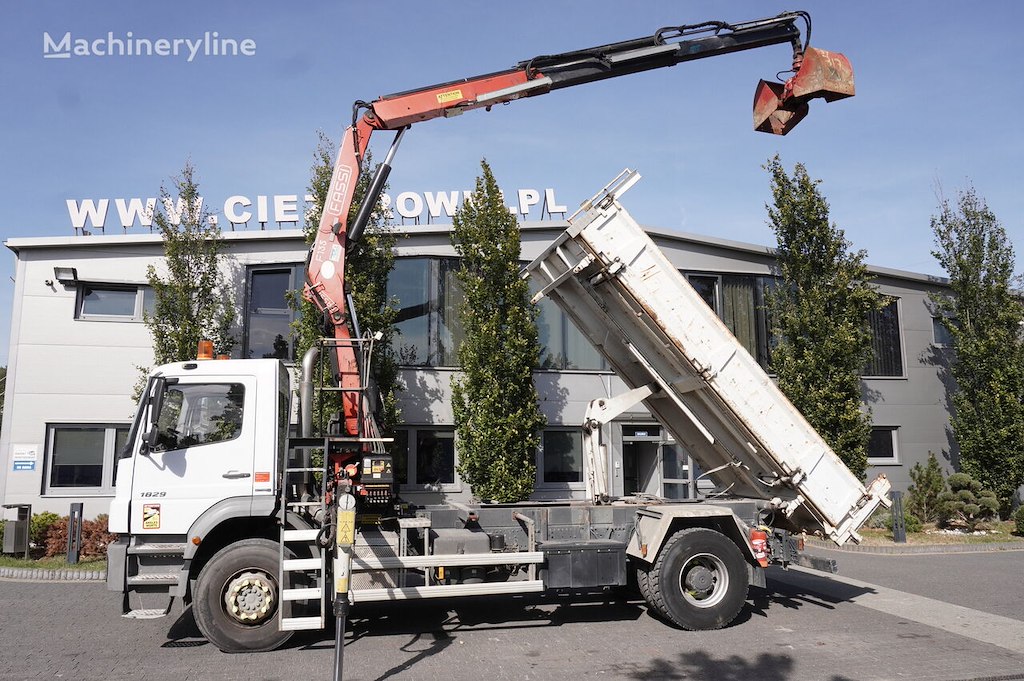 Mercedes-Benz Axor 1829 / Crane Fassi F135A.0.22 / 3-way tipper / Bortmatic pokretna dizalica