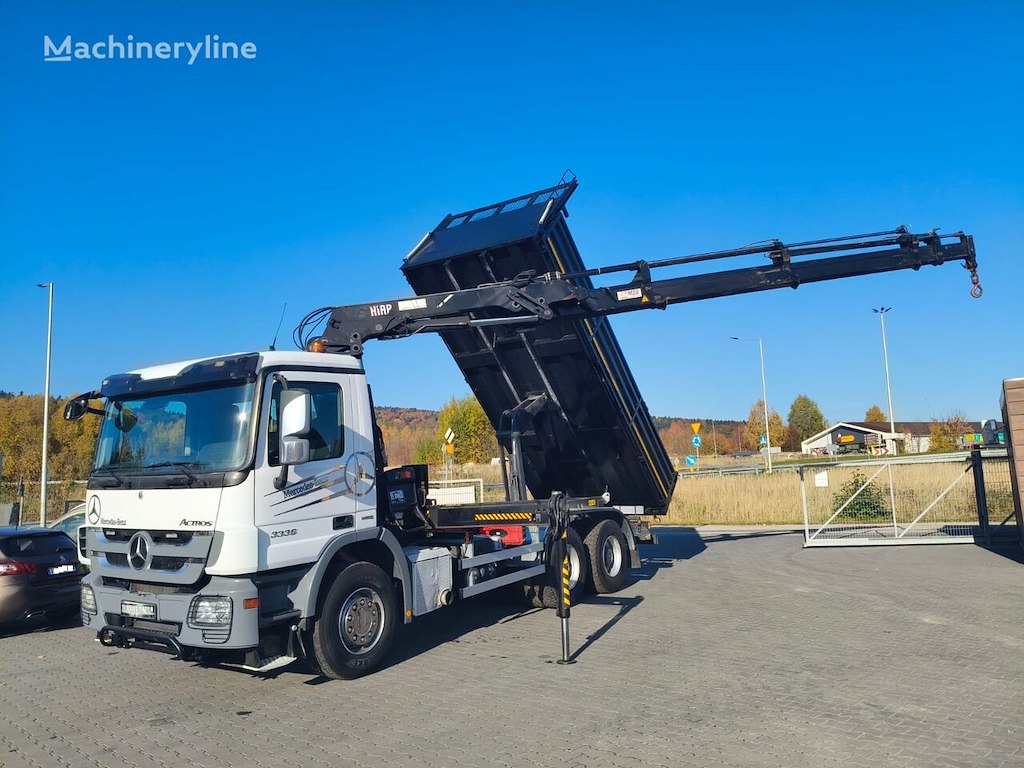 Mercedes-Benz ACTROS MP3 3336 6x4 / WYWROTKA + HDS HIAB 166 -4 DUO / MOSTY NA pokretna dizalica