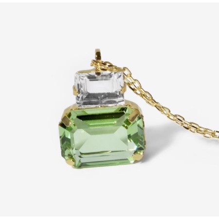 Victoria cruz helena peridot gold ogrlica sa swarovski kristalima ( a4334-14dg )