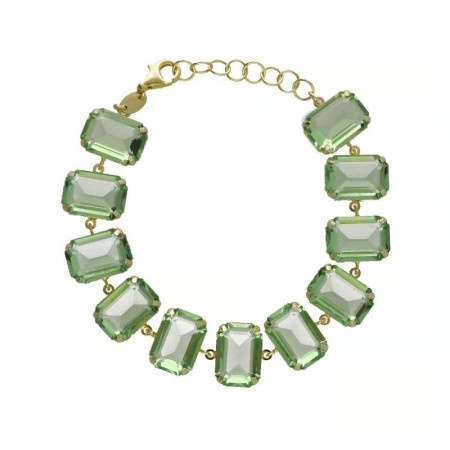 Victoria cruz helena peridot gold narukvica sa swarovski kristalima ( a4332-14dp )