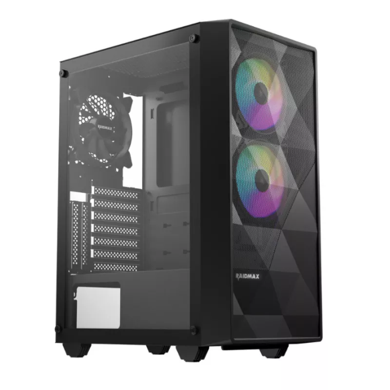 Kuciste Raidmax Meshian X902 Black ARGB, 3x ARGB fan/Window/X902TBF