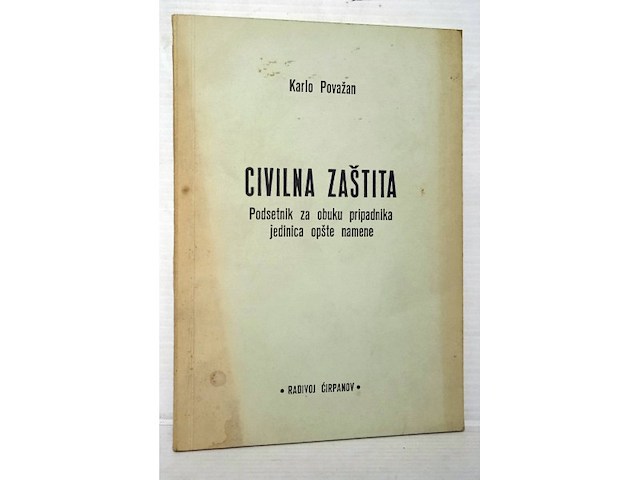 Karlo Povazan - Civilna zastita