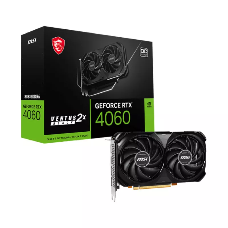 MSI nVidia GeForce RTX 4060 8GB 128bit RTX 4060 VENTUS 2X BLACK 8G OC grafička karta