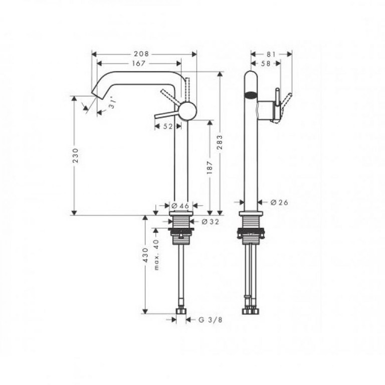 HG TECTURIS S SLAVINA ZA LAVABO 210 HR