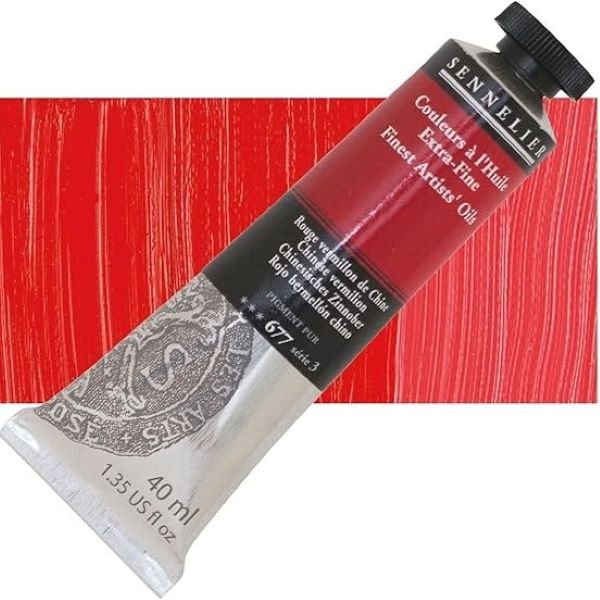 Sennelier Extra-fine Oil colour Tube 40 ml - 1,35 fl oz S3 - Chinese vermi