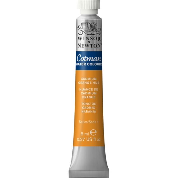 W&N Cotman WN CWC 8ML CAD ORANGE HUE ROW