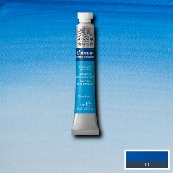 W&N Cotman WN CWC 8ML CERULN.BLUE HUE ROW