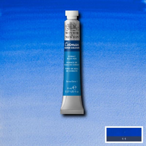 W&N Cotman WN CWC 8ML COBALT BLUE HUE ROW