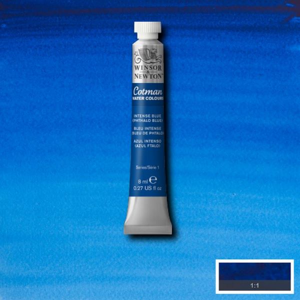 W&N Cotman WN CWC 8ML INTENSE BLUE ROW