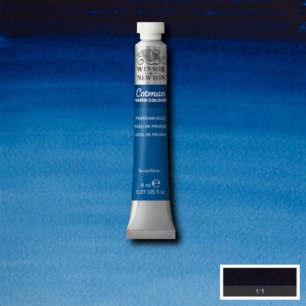 W&N Cotman WN CWC 8ML PRUSSIAN BLUE ROW