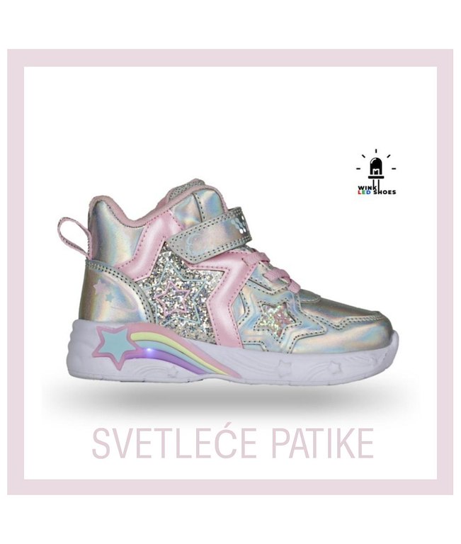 SVETLEĆE PATIKE - WINK / SILVER