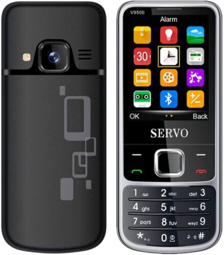 SERVO V9500 mobilni telefon nov kvalitetne izrade otključan za sve mreže sa 4 sim kartice i slotom za memorijsku karticu do 32 GB, velikim ekranom od 2.4 incha, baterijskom lampom i baterijom od 1...