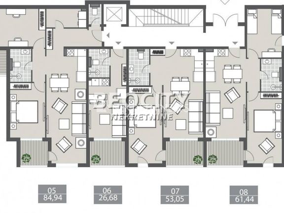 Tivat, Centar, Markuševina , 2.0, 53m2, 214200EUR