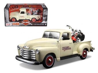 MAISTO Automobil 1:25 Chevrolet 3100 Pickup 1950. + 1:24 2001 FLSTS Heritage Springer 32194