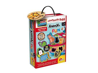 MONTESORI Drvene 3D puzzletivni - Animal fun 96893