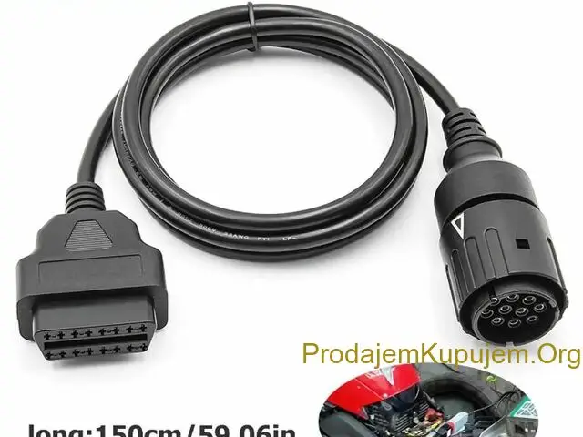 ICOM-D kabel za BMW 10 pin na 16 pin OBD2 za motocikle.