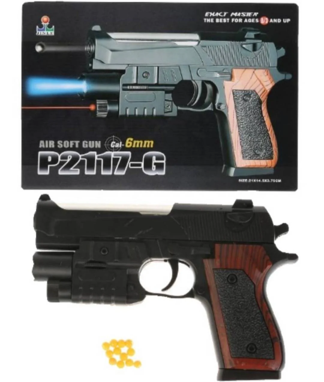 Air soft gun P2117-G, pištolj sa metcima