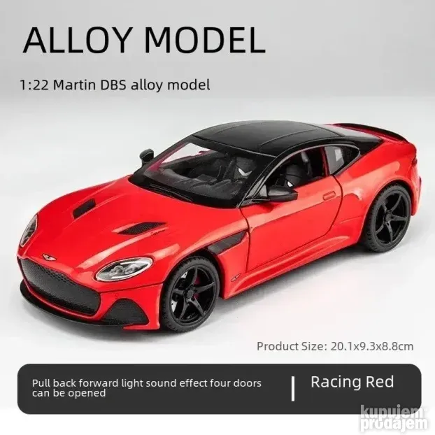 Aston Martin 1/22 Metal Crveni