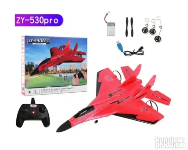 avion na daljinsko upravljanje crveni
