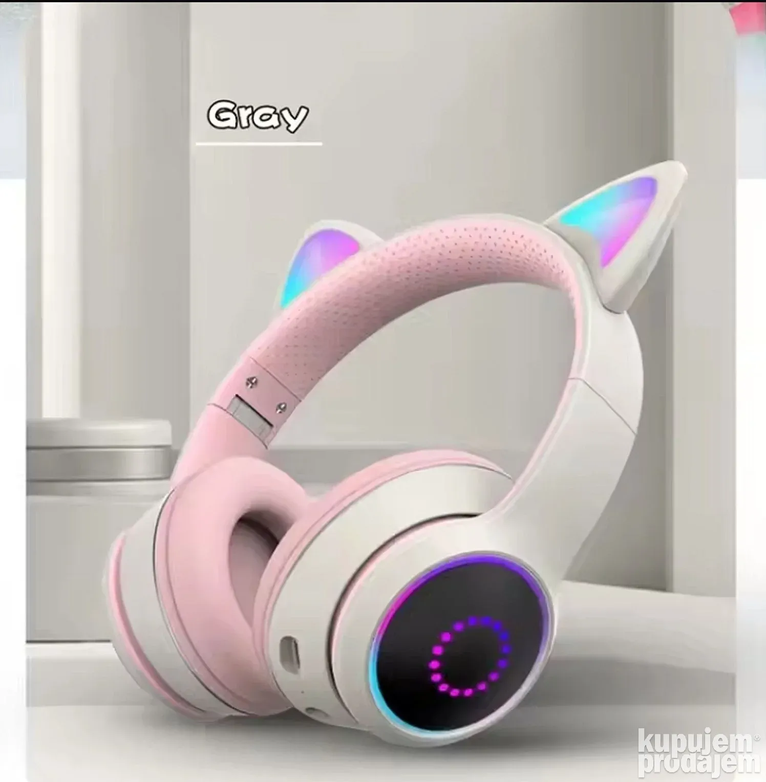 Bluetooth slušalice mačje uši K26 WHITE model