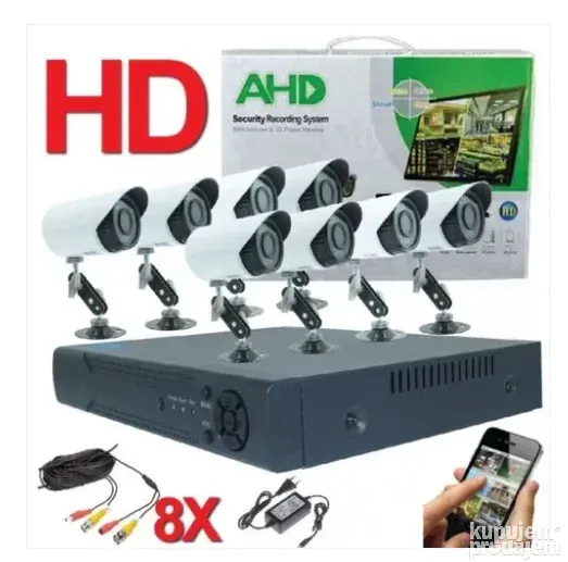 CCTV Video nadzor 8 kamera AHD DVR 3MPx FULL HD