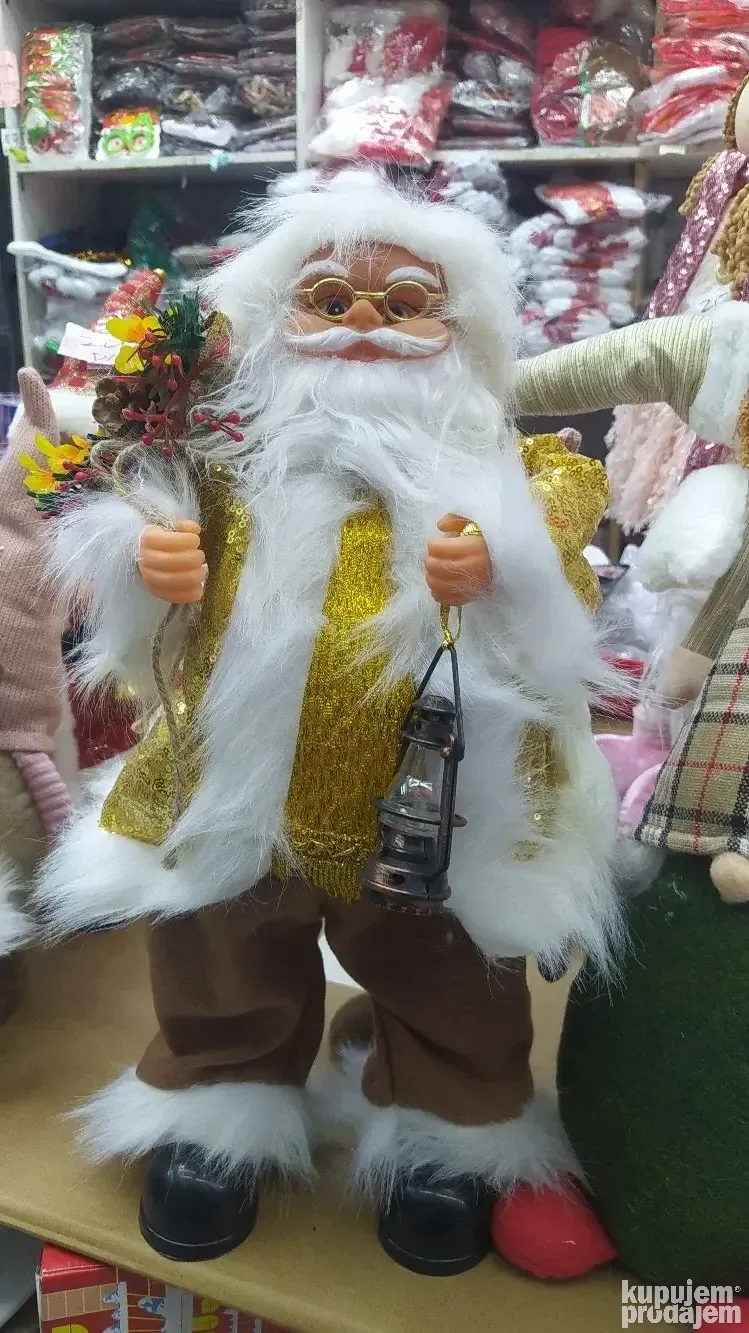 Dekorativni muzički deda mraz- figura DEDA MRAZ