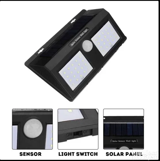 Dupli LED solarni reflektor sa senzorom
