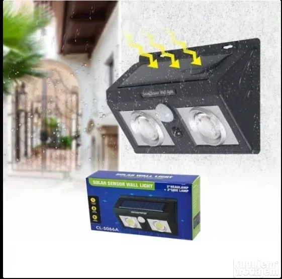 Dupli LED solarni reflektor sa senzorom