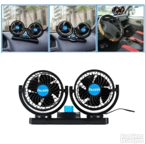 Dupli ventilator za auto 12v HX- T303