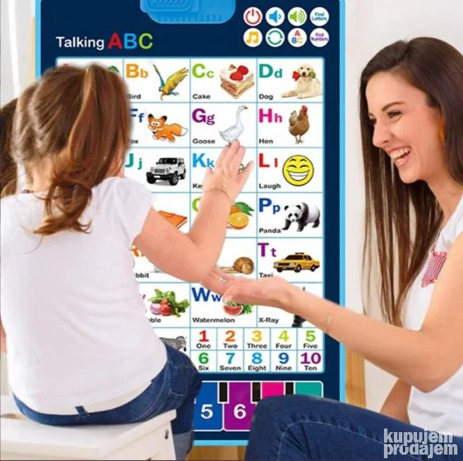 Interaktivna muzicka karta za decu za ucenje abecede +piano