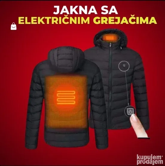 Jakna sa električnim grejačima + Punjač Gratis!