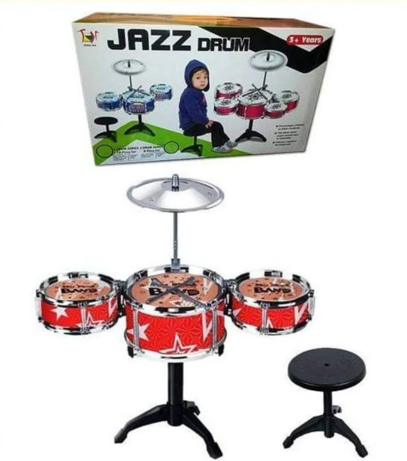 Jazz drum dečiji bubnjevi set 3u1 sa stolicom