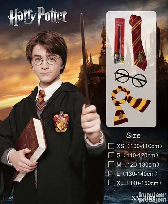 Kostim Harry potter M veličina za 4 do 6 godina