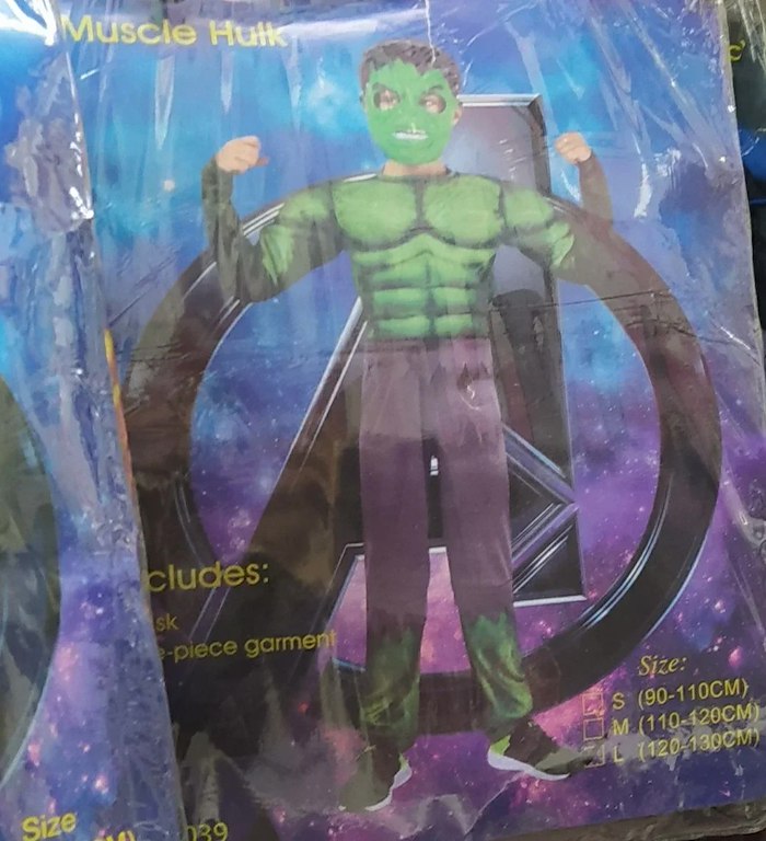 Kostim HULK sa mišićima hulk hulk M