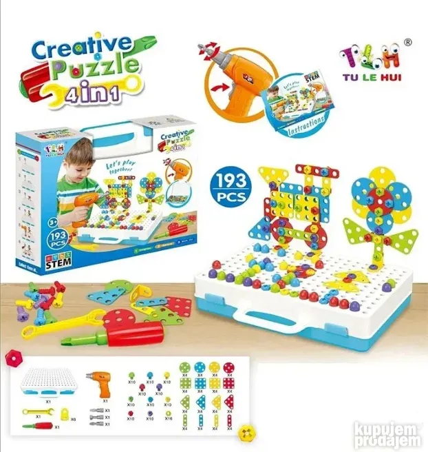 Kreativni kofer 4u1 sa 2D i 3D modelima