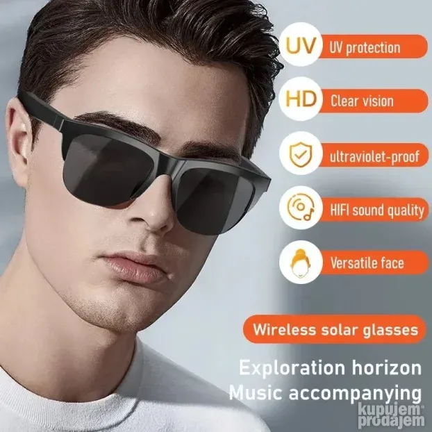 Pametne Bluetooth naočare sa zvučnikom i Mikrofonom