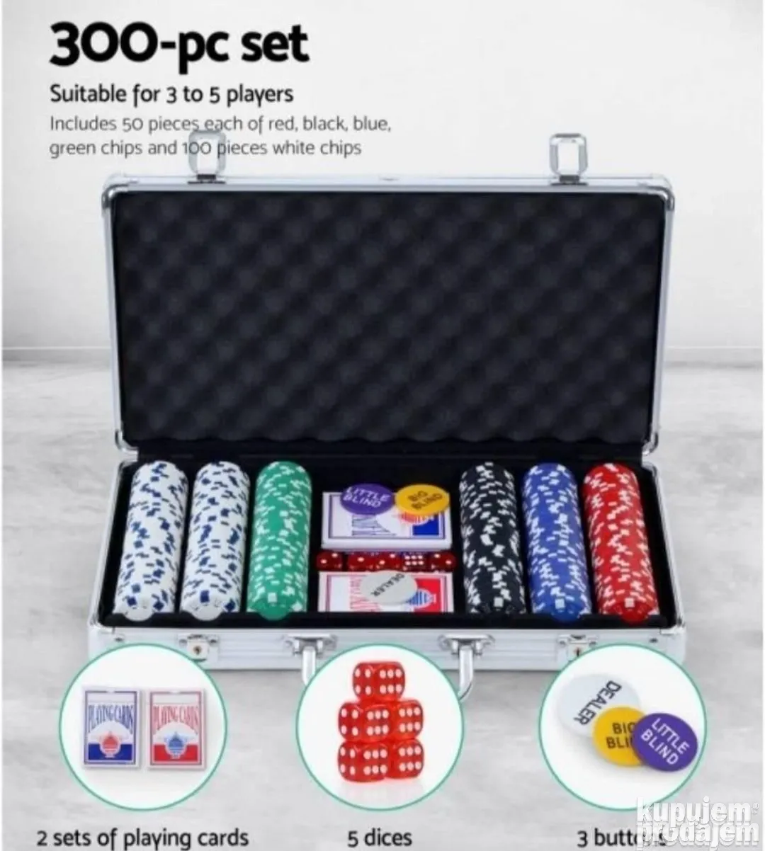 Poker cipovi u koferu 300pc