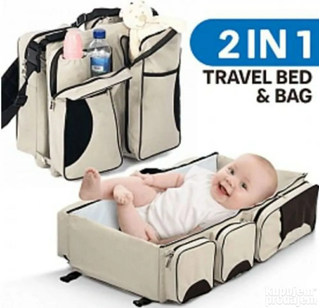 Torba krevet za bebe 2u1 BED&BAG za putovanja