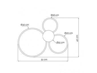 VESTA 564 LUSTER 38W 3000K CRNA/MESING